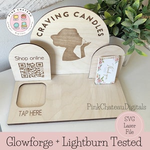 Square Reader Dock SVG Laser File | Market Craft Show Display | QR Code ...