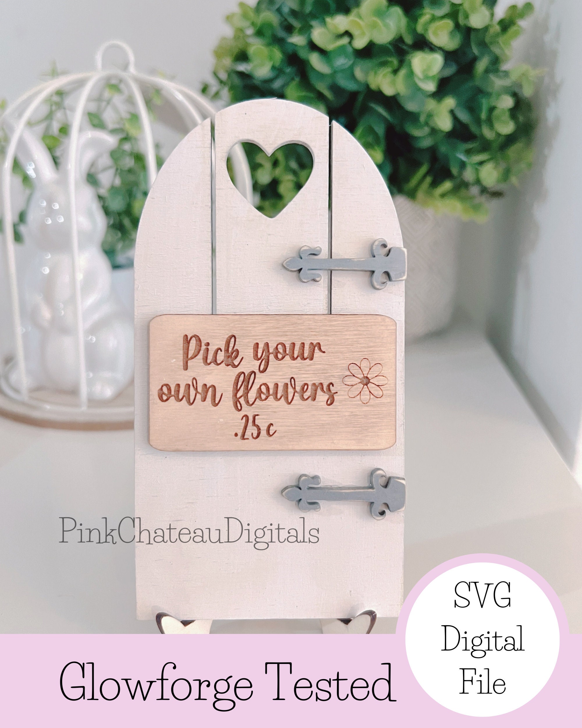 Spring Theme | Garden Gate | SVG Digital Cut File | 1/8" | Glowforge ...