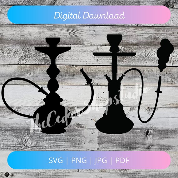 Shisha Hookah Outline SVG PNG Cut File Cricut Design Space | Etsy Singapore