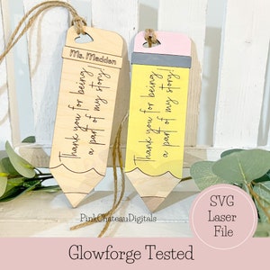 Teacher Pencil Bookmark QUICK 2min Cut and Score! | SVG Digital Laser ...