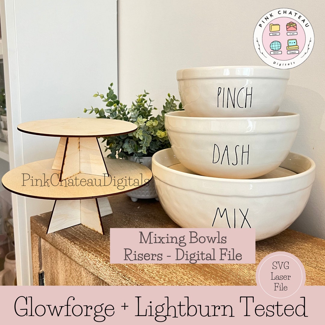 1/8" SVG Digital Cut File Acrylic or Wood Risers Compatible W/ Rae Dunn ...