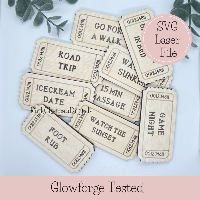 SVG Digital Cut File | 9x Date Night Ideas Tickets Tokens | Valentines ...