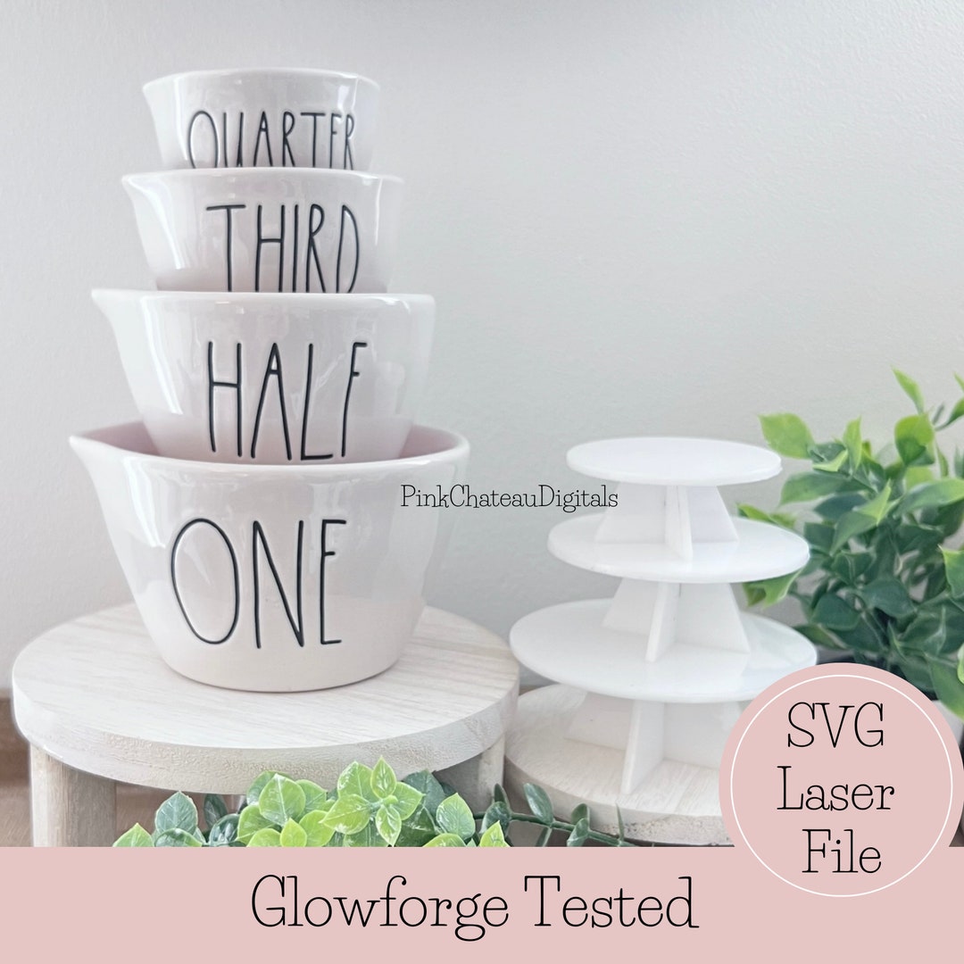 1/8" + 1/4" SVG Digital Cut File Acrylic or Wood Risers Compatible W ...