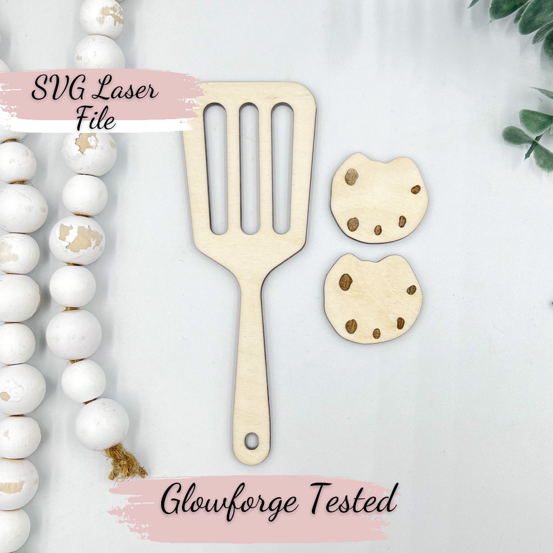 Cookie Baking SVG File | Spatula + Chocolate Chip Cookies | Cut and ...