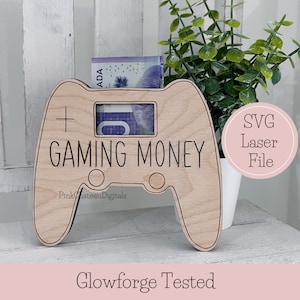 Money Gift Holder SVG Laser File | GAMING MONEY Video Game Controller ...