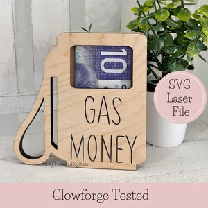Money Gift Holder SVG Laser File | GAS MONEY | Engraved Cut File ...