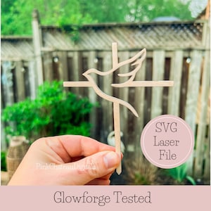 Dove Bird Cross Cake Topper SVG Digital Cut File | Baptism Decorations ...