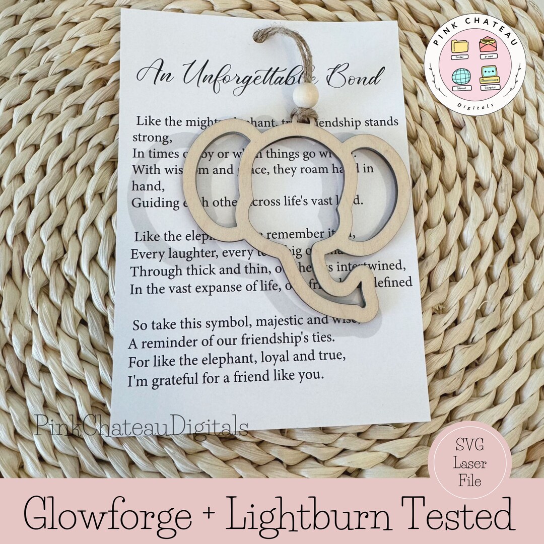 Unforgettable Bond: Elephant Friendship Ornament SVG Cut File ...