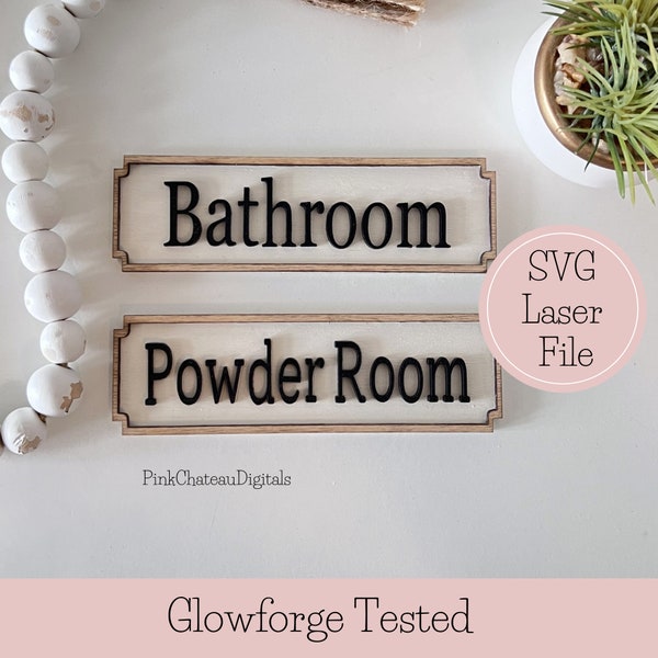 Powder Room Sign - Etsy