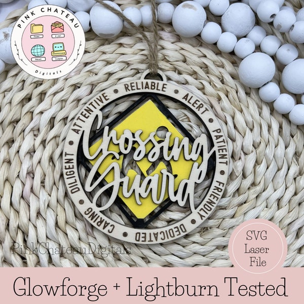 Crossing Guard Laser Svg Ornament - Etsy