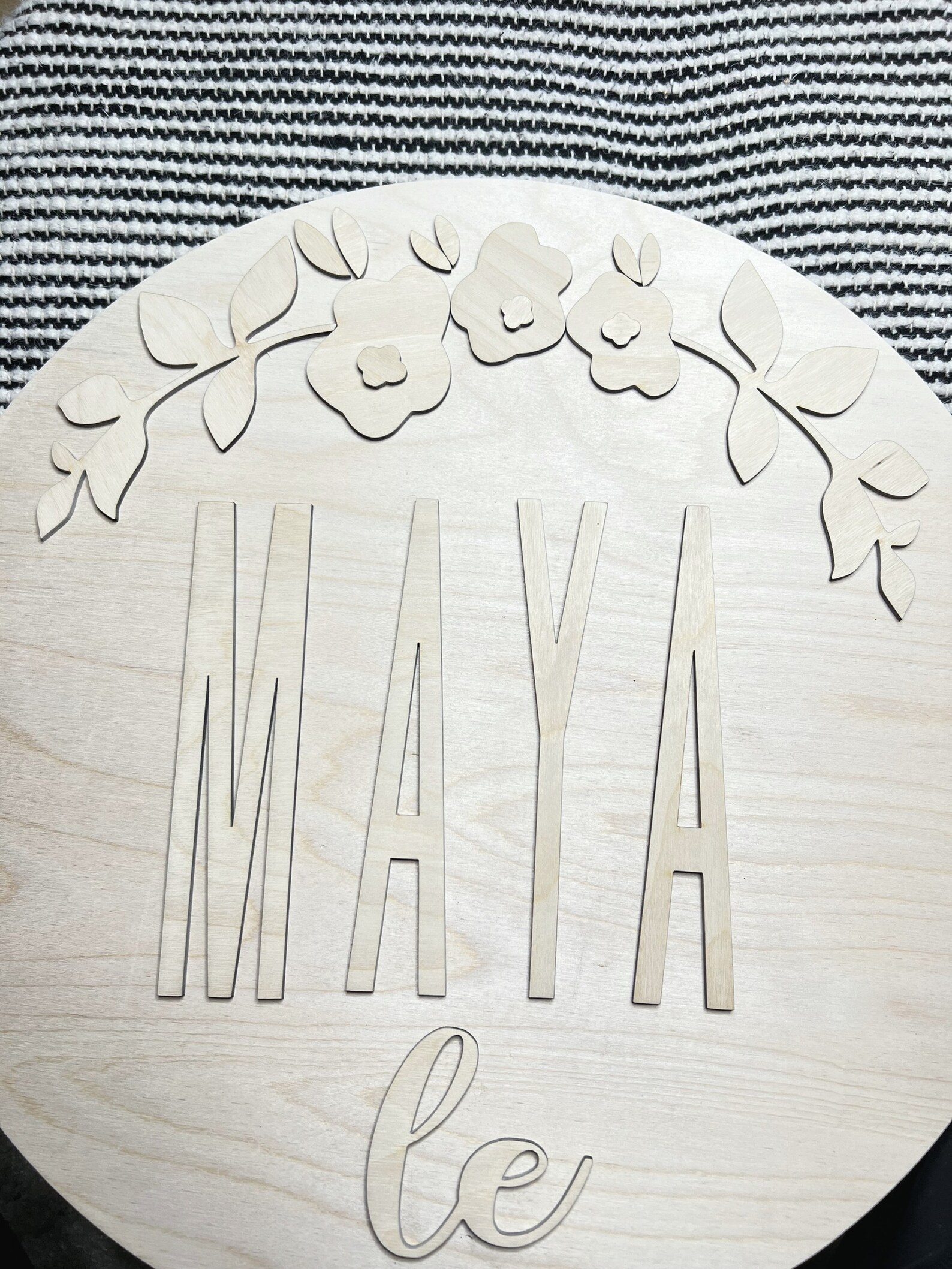 SVG Floral Border for Round Name Sign Laser Cut File | Glowforge Ready ...