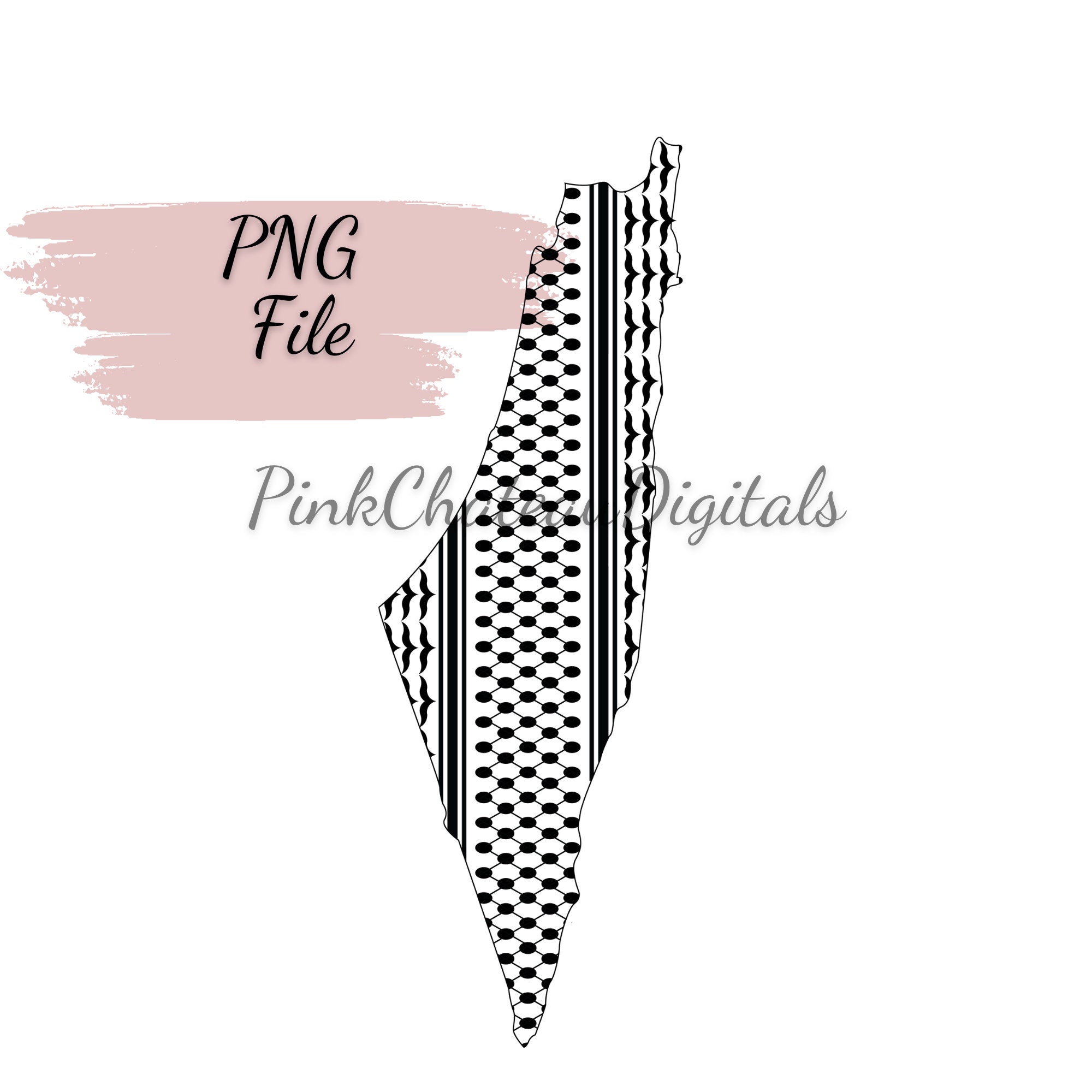 Keffiyeh in Shape of Palestine Map Outline Digital File Art - Etsy UK
