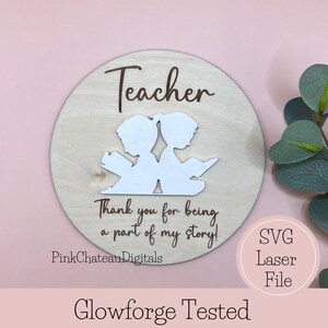 Teacher Gift Sign Sign Easel SVG Digital Laser Engraved Cut File ...