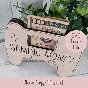 Money Gift Holder SVG Laser File | GAMING MONEY Video Game Controller ...