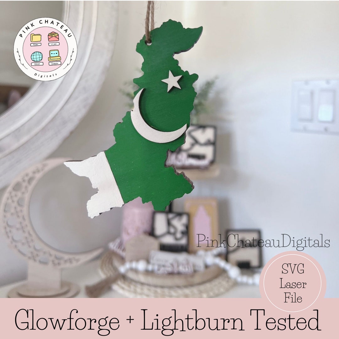 Pakistan Map Outline Digital File Art SVG Laser Cute File Glowforge and ...
