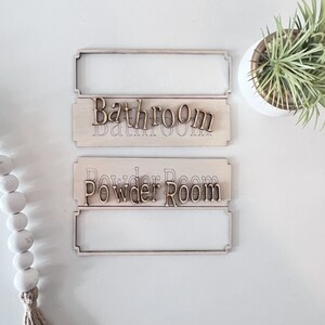 Bathroom & Powder Room SVG Cut File Sign Frame | Instant Digital ...