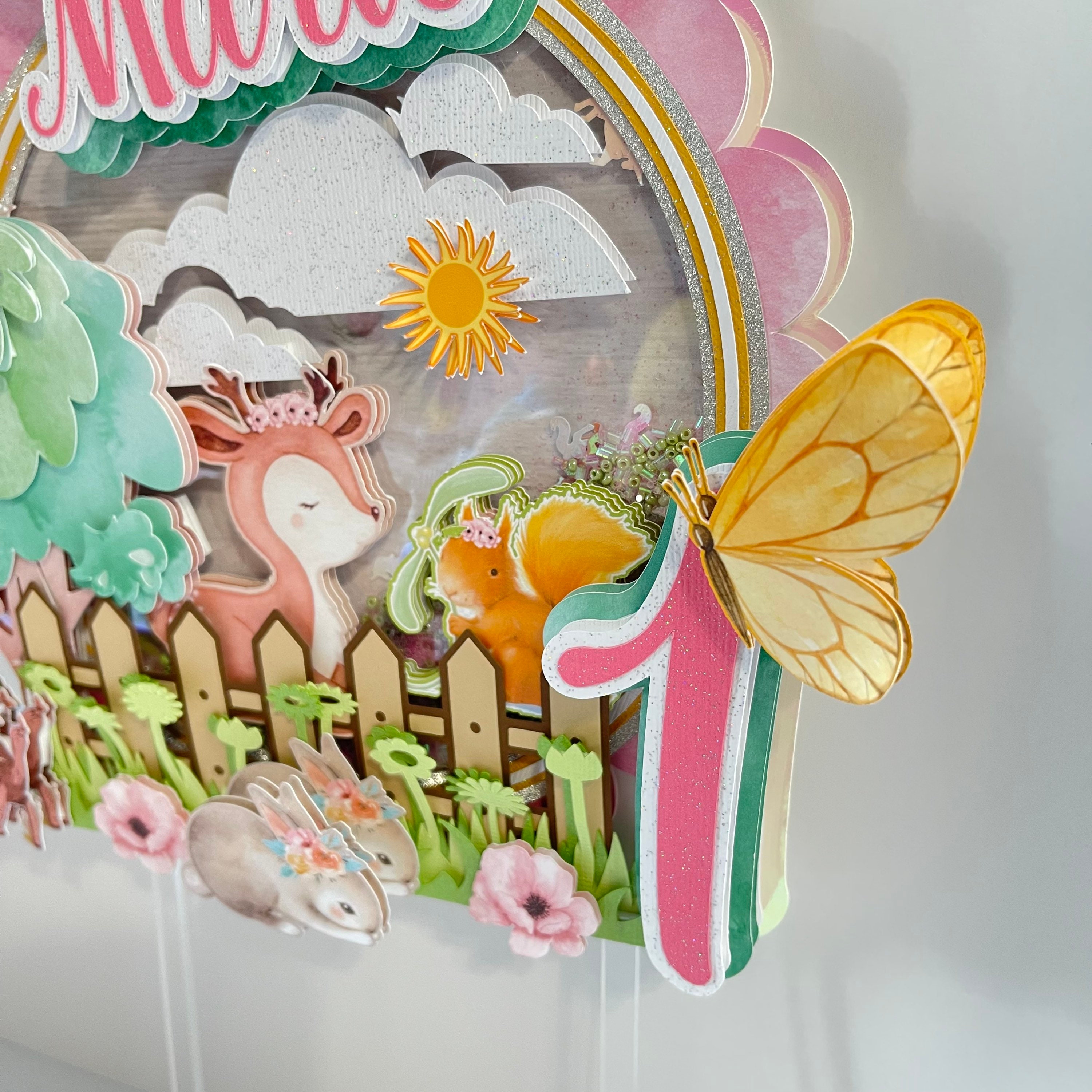 Enchanted Forest Cake Topper, Enchanted Forest First Birthday, Woodland ...