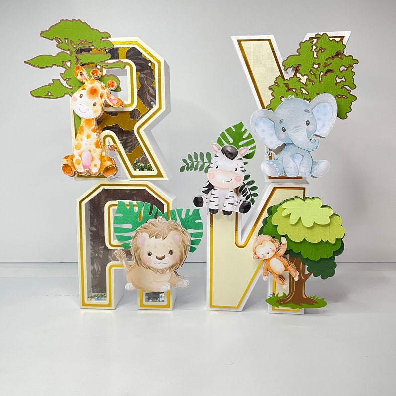 Wild One 3D Letters, Safari Themed 3D Letters, Jungle Themed 3D Letters ...