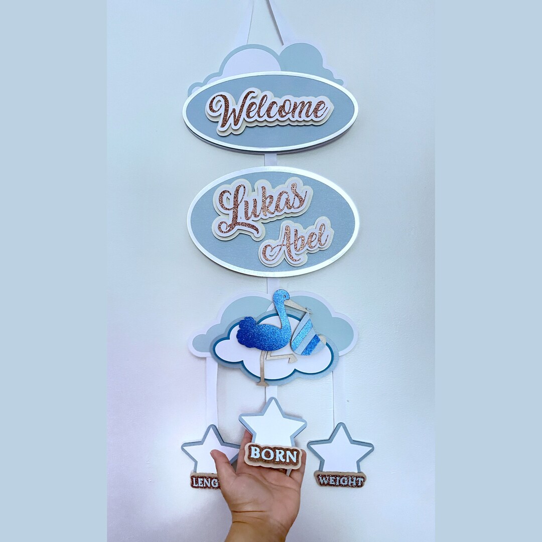 Baby Hospital Sign Door, House Name Signs, Pregnancy Announcement ...