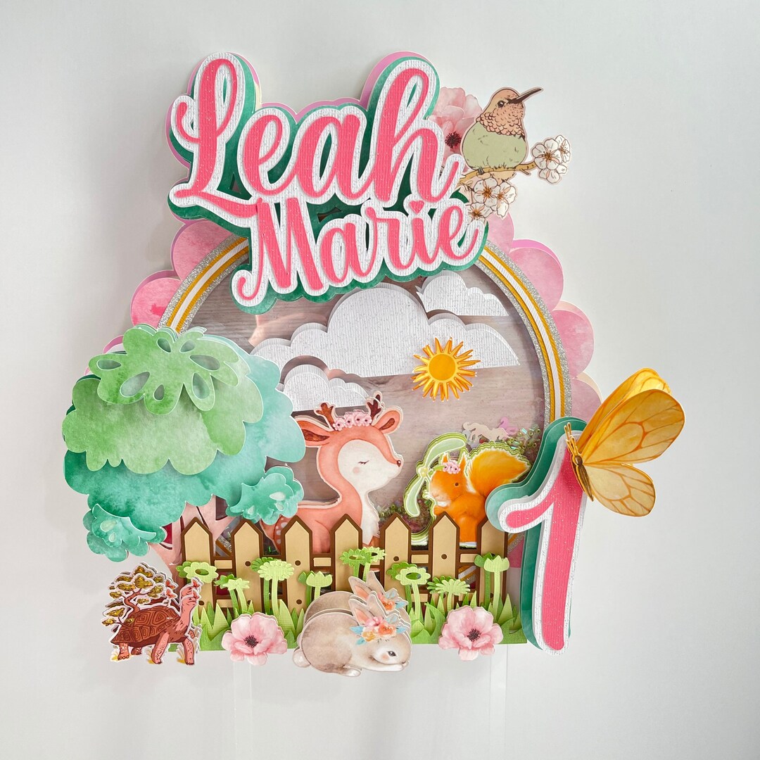 Enchanted Forest Cake Topper, Enchanted Forest First Birthday, Woodland ...