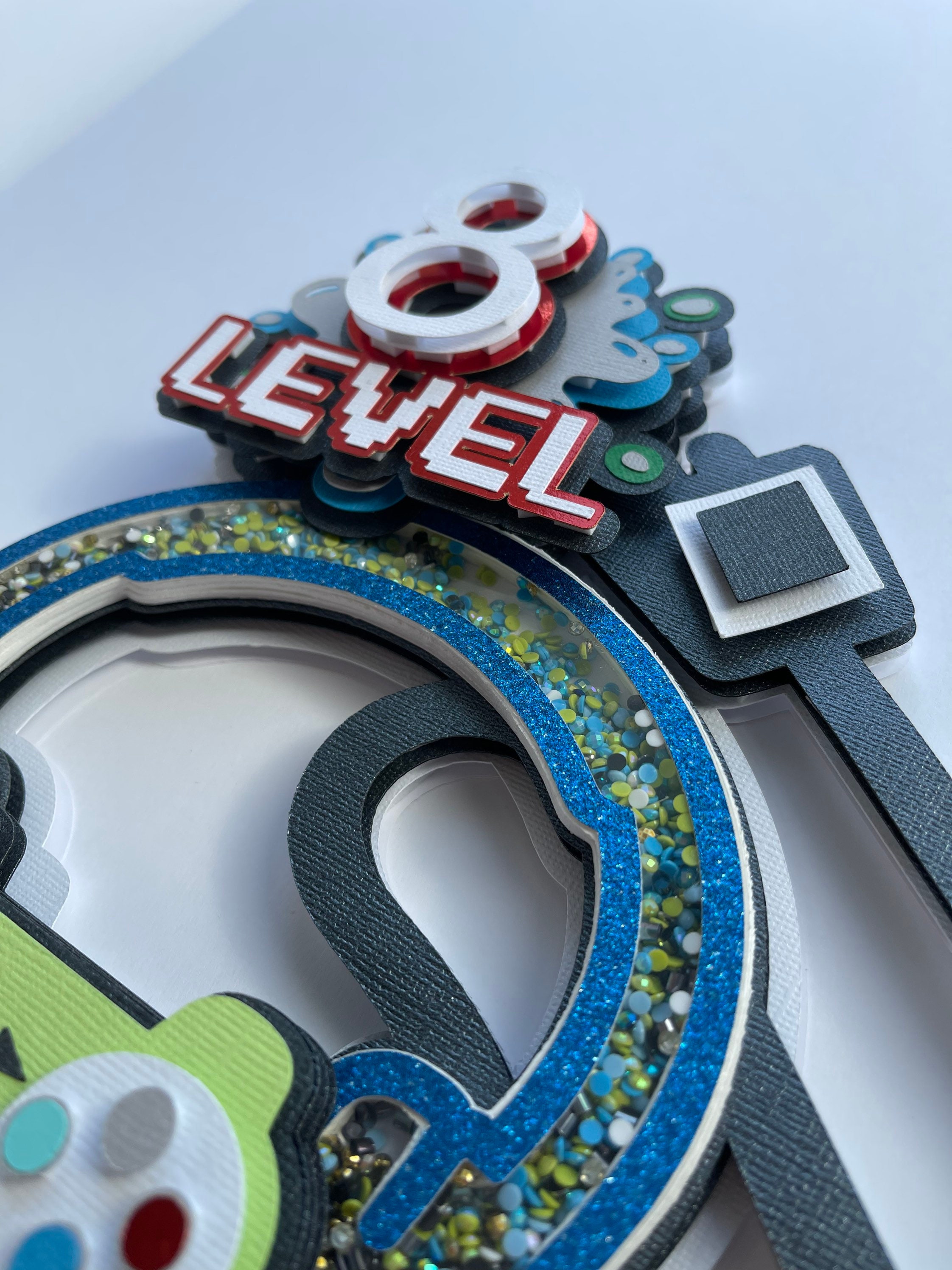 Gamer Theme Shaker Cake Topper, Gaming Birthday, Party Decoration ...