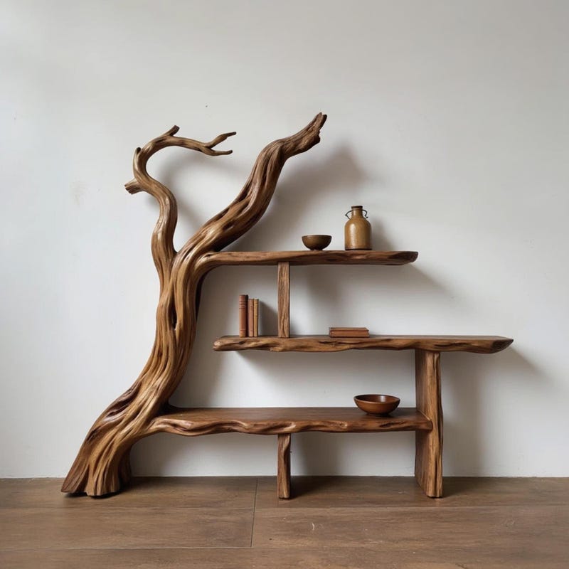 Live Edge Bookcase - Etsy