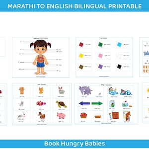 Printable Marathi Learning Binder, Teach Marathi Kids, Toddler Learning ...
