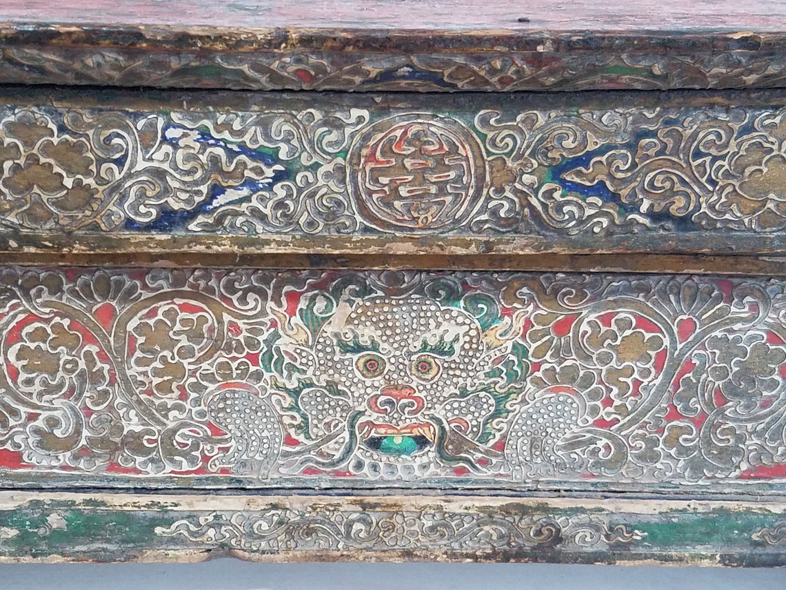 Rare Antique Tibetan Painted Alter or Choksi Tea Table - Etsy