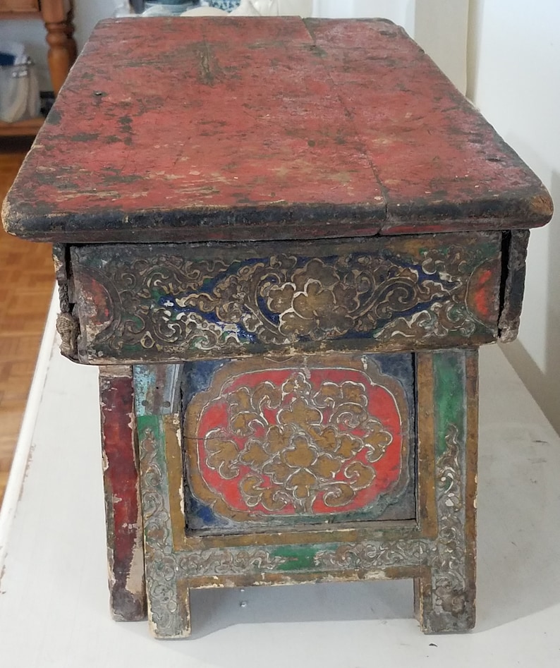 Rare Antique Tibetan Painted Alter or Choksi Tea Table - Etsy