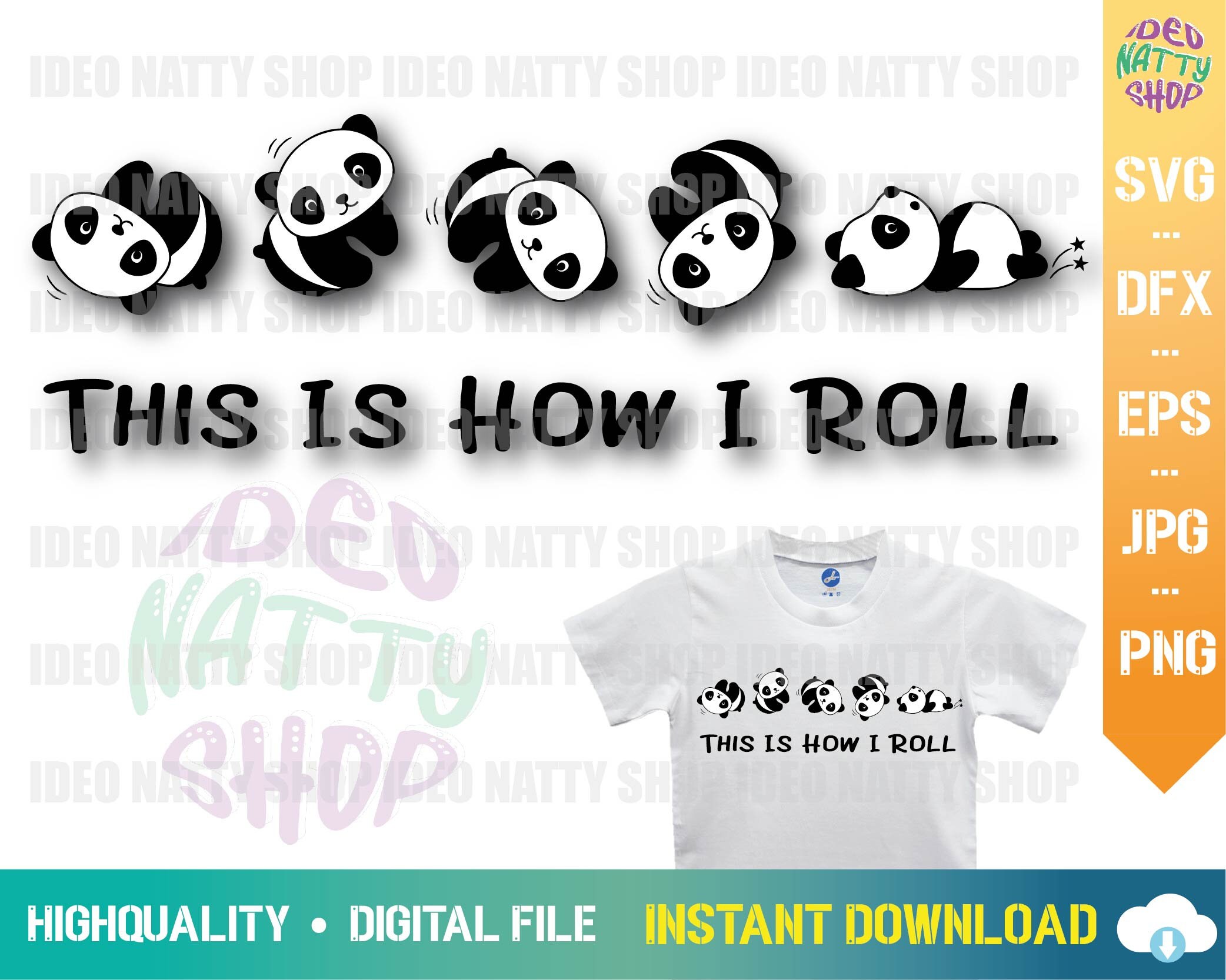 This is How I Roll Panda SVG / Funny Panda / Cute Rolling - Etsy