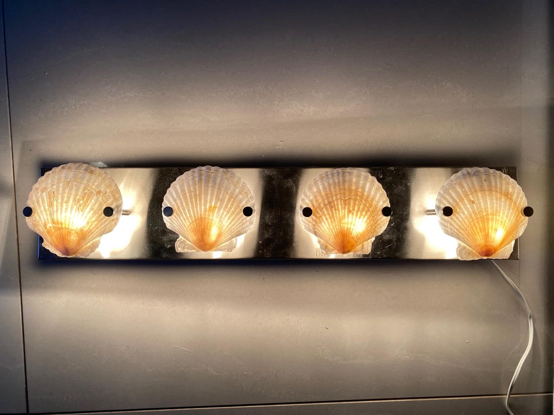160watt SEASHELL Beachy VANITY LIGHT - Etsy