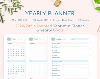 Yearly Planner 2021 - Etsy
