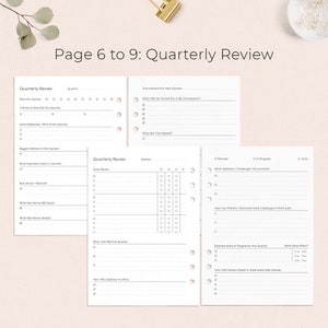 Review Bundle, Daily Reflection, Weekly Review, Monthly Review, Quarter ...