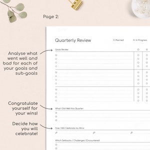 Quarterly Review Quarter Reflection Growth Mindset Quarter Goals Review ...