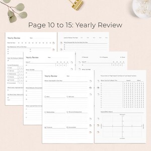 Review Bundle, Daily Reflection, Weekly Review, Monthly Review, Quarter ...