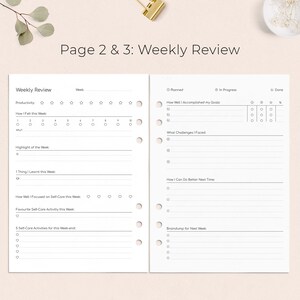 Review Bundle, Daily Reflection, Weekly Review, Monthly Review, Quarter ...