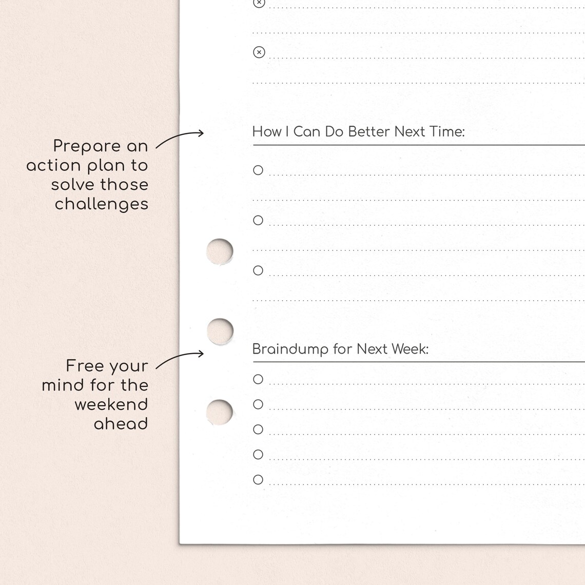 Weekly Review Weekly Reflection Gratitude Journal Growth - Etsy