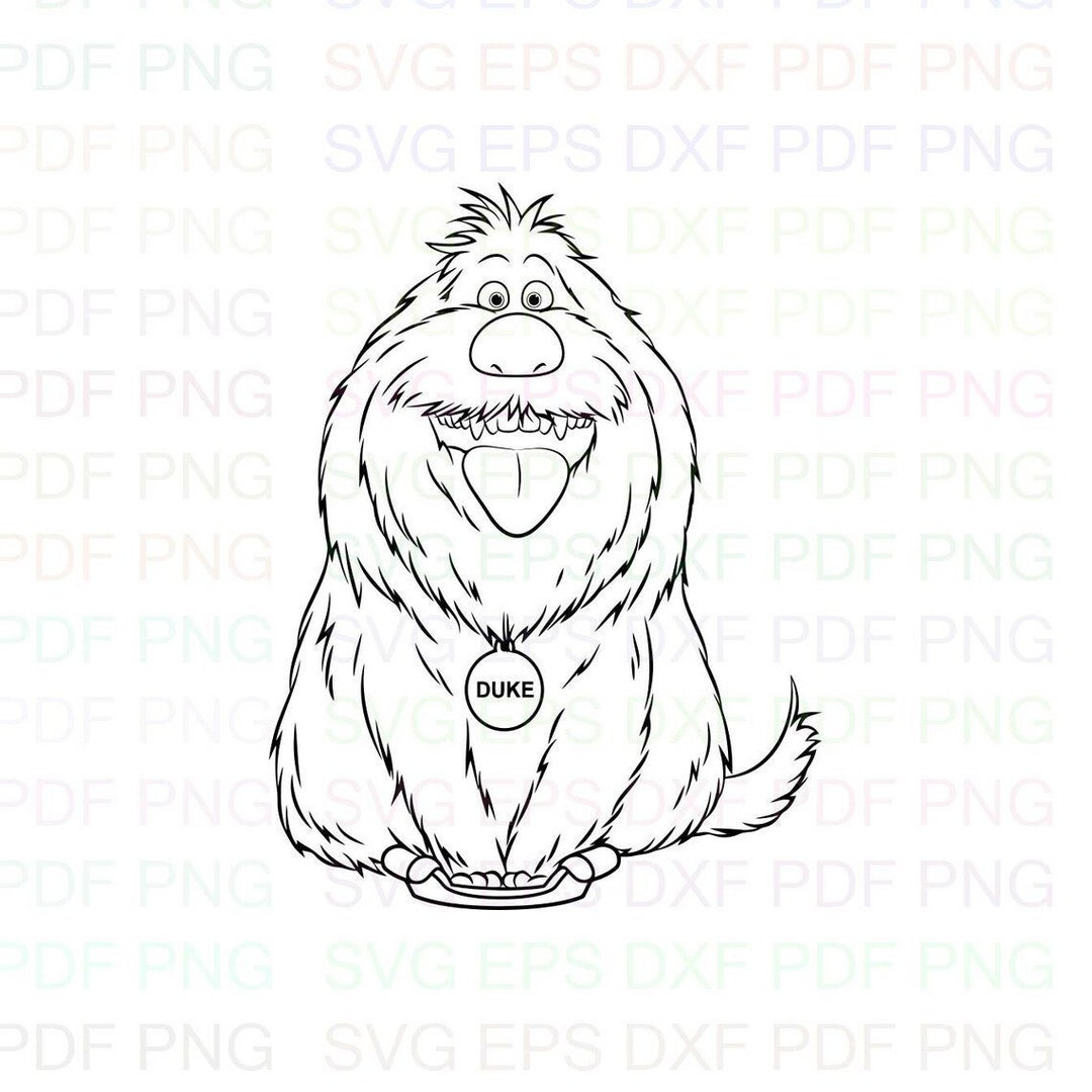 Dukethe_secret_life_of_pets Svg Outline Dxf Eps Pdf Png, Cricut ...