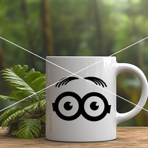 Minion_face_despicable_me Svg Outline Dxf Eps Pdf Png, Cricut, Cutting ...