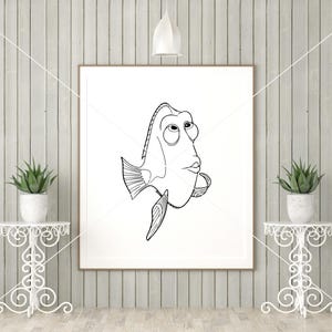 Finding_dory Svg Outline Dxf Eps Pdf Png, Cricut, Cutting File, Vector ...