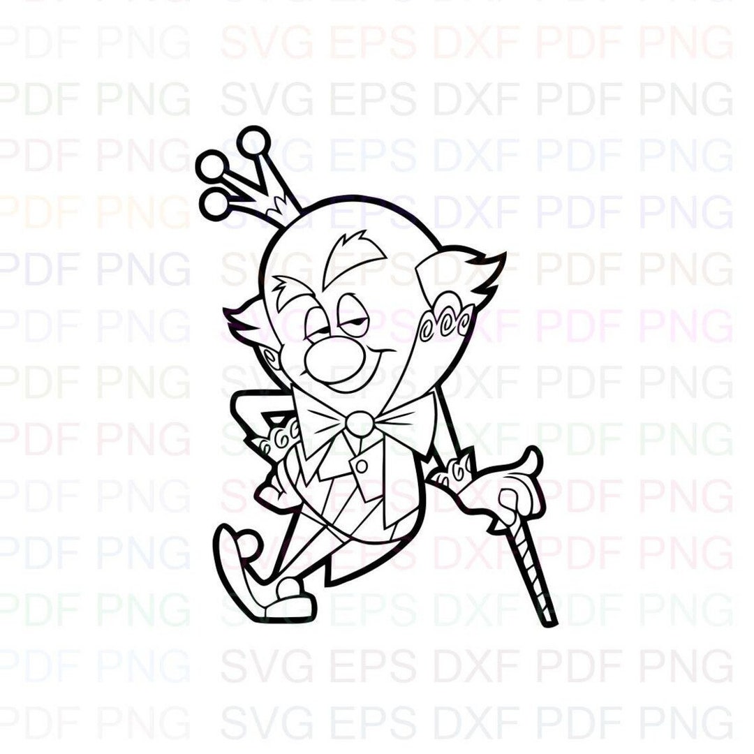 King_candy_wreck_it_ralph Svg Outline Dxf Eps Pdf Png, Cricut, Cutting ...