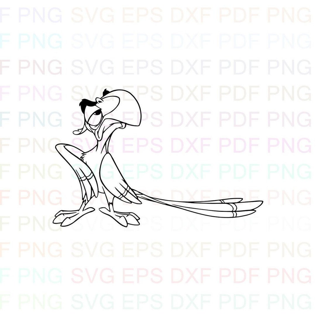 Zazu_the_lion_king_1 Svg Outline Dxf Eps Pdf Png, Cricut, Cutting File ...