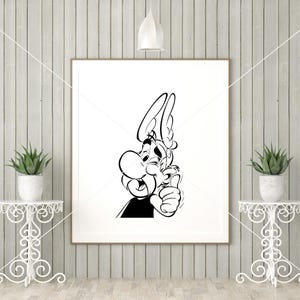 Asterix_0004 Svg Outline Dxf Eps Pdf Png, Cricut, Cutting File, Vector ...