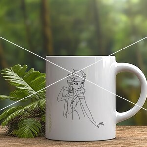 Frozen_elsa Svg Outline Dxf Eps Pdf Png, Cricut, Cutting File, Vector ...