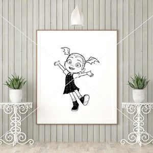 Vampirina_dancing Svg Outline Dxf Eps Pdf Png, Cricut, Cutting File ...