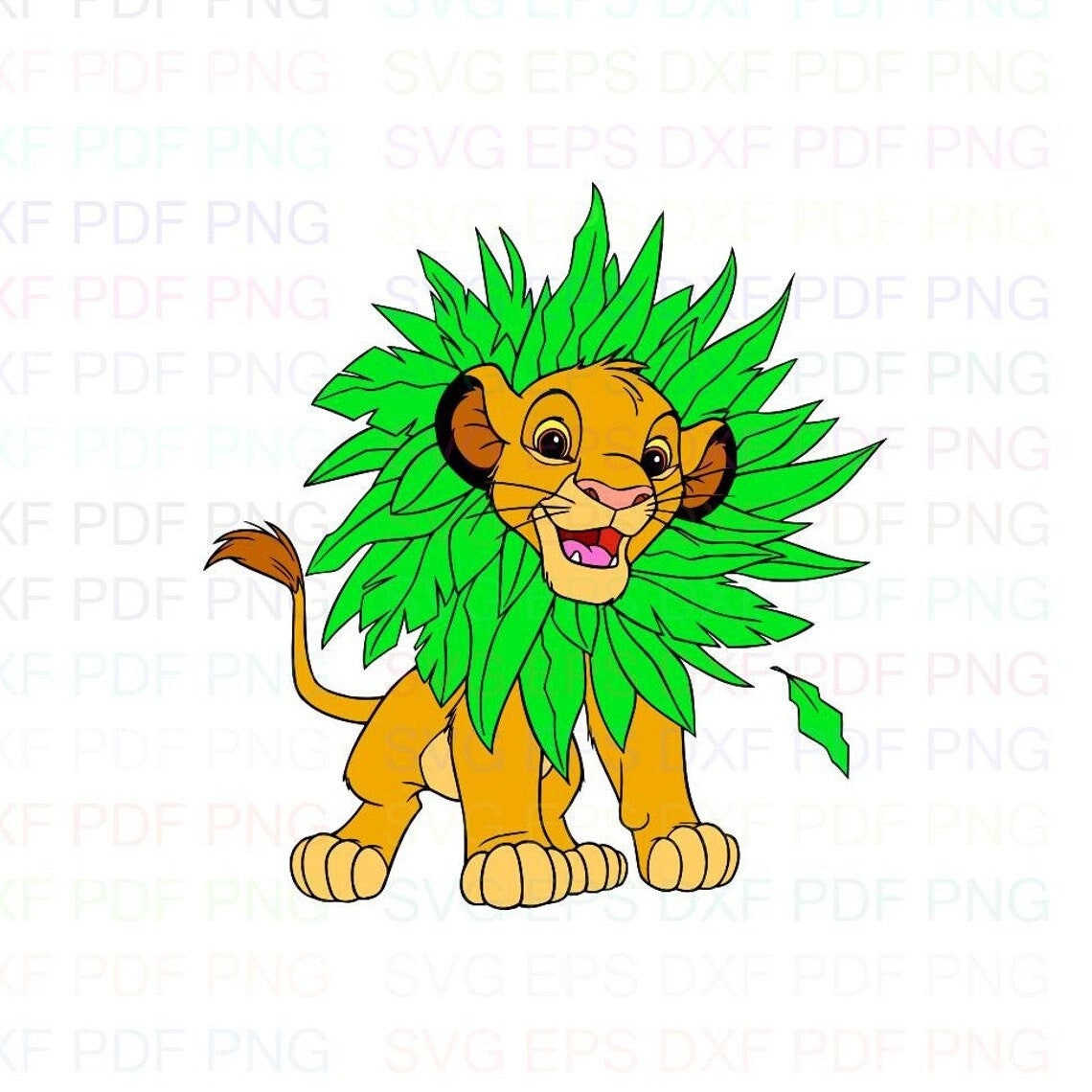 Simba_the_lion_king_20 Svg Dxf Eps Pdf Png, Cricut, Cutting File ...