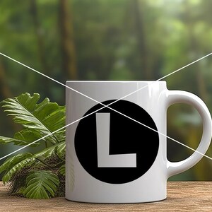 Luigi_logo_l_super_mario_bros Svg Outline Dxf Eps Pdf Png, Cricut, Cutting File, Vector, Clipart ...