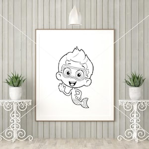 Nonny_bubble_guppies Svg Outline Dxf Eps Pdf Png, Cricut, Cutting File ...