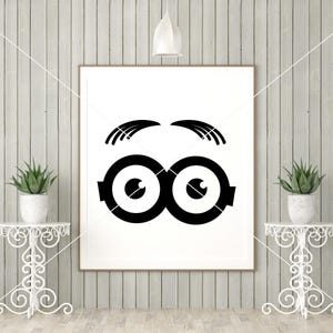 Minion_face_despicable_me Svg Outline Dxf Eps Pdf Png, Cricut, Cutting ...