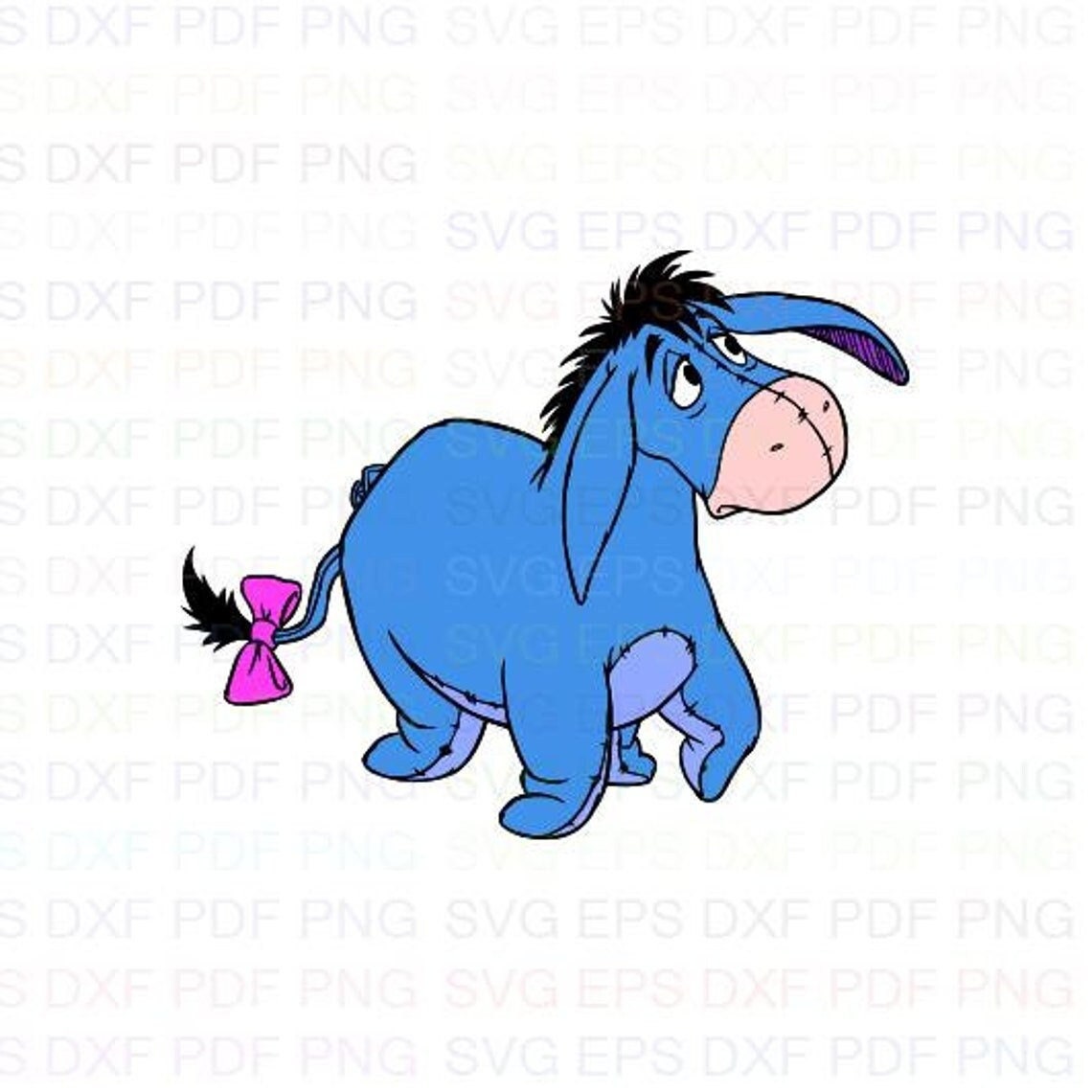 Eeyore_donkey_winnie_the_pooh_5 Svg Dxf Eps Pdf Png, Cricut, Cutting ...